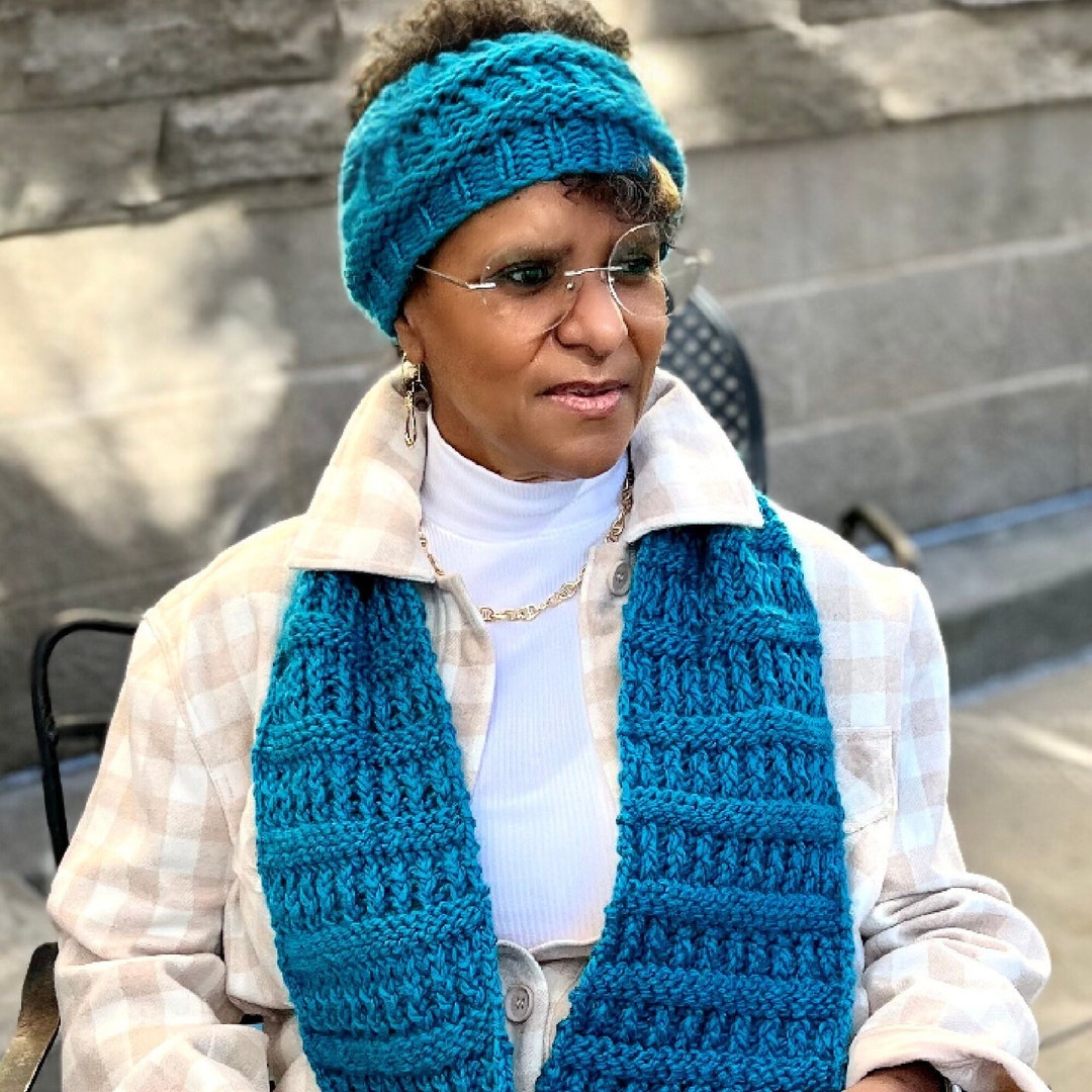 Knitting Looms PATTERNS Scarves Headband Earwarmer With Matching Scarf ...