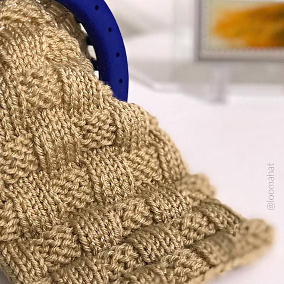 Loom Knit Stitch PATTERN : Puffy Basket Weave Basketweave - Etsy