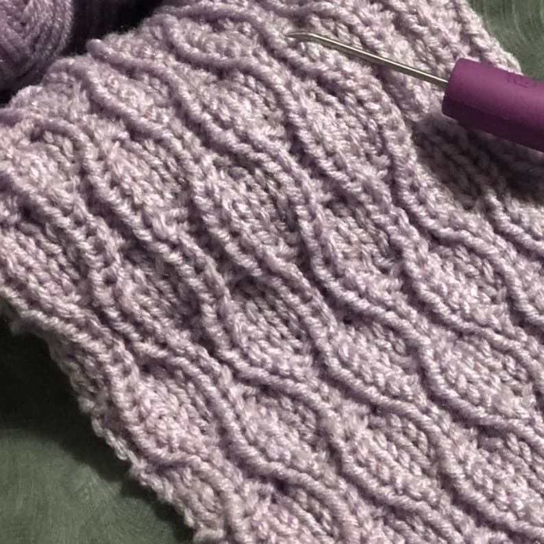 Loom Knitting STITCH PATTERN : Wavy Rib Flat and in the Round - Etsy