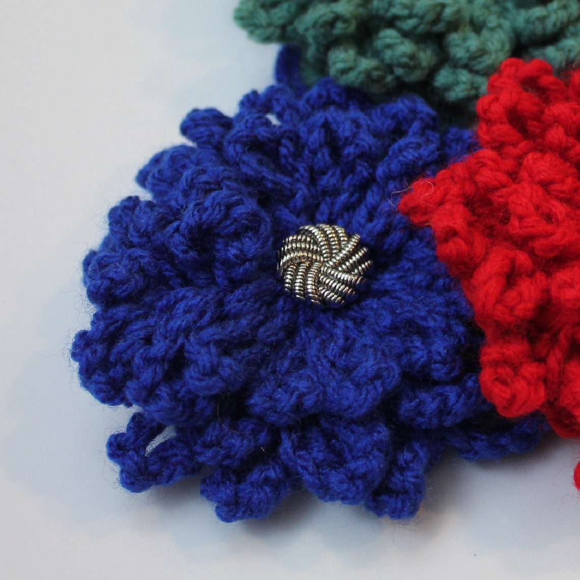 Loom Knitting PATTERNS for Flowers With Step by Step Video - Etsy