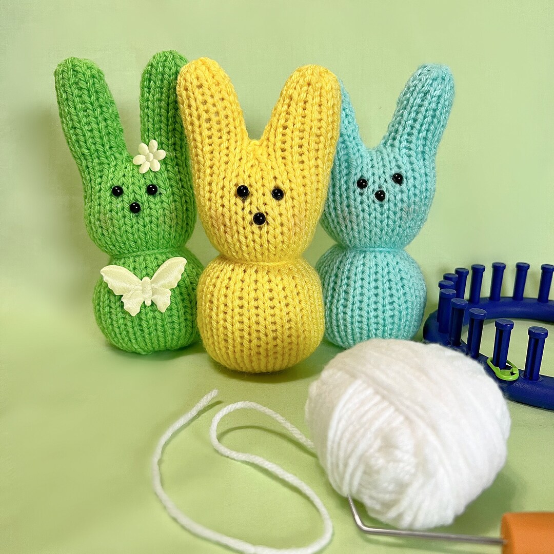 Loom Knitting Pattern Easter Marshmallow Bunny Rabbits | Includes ...