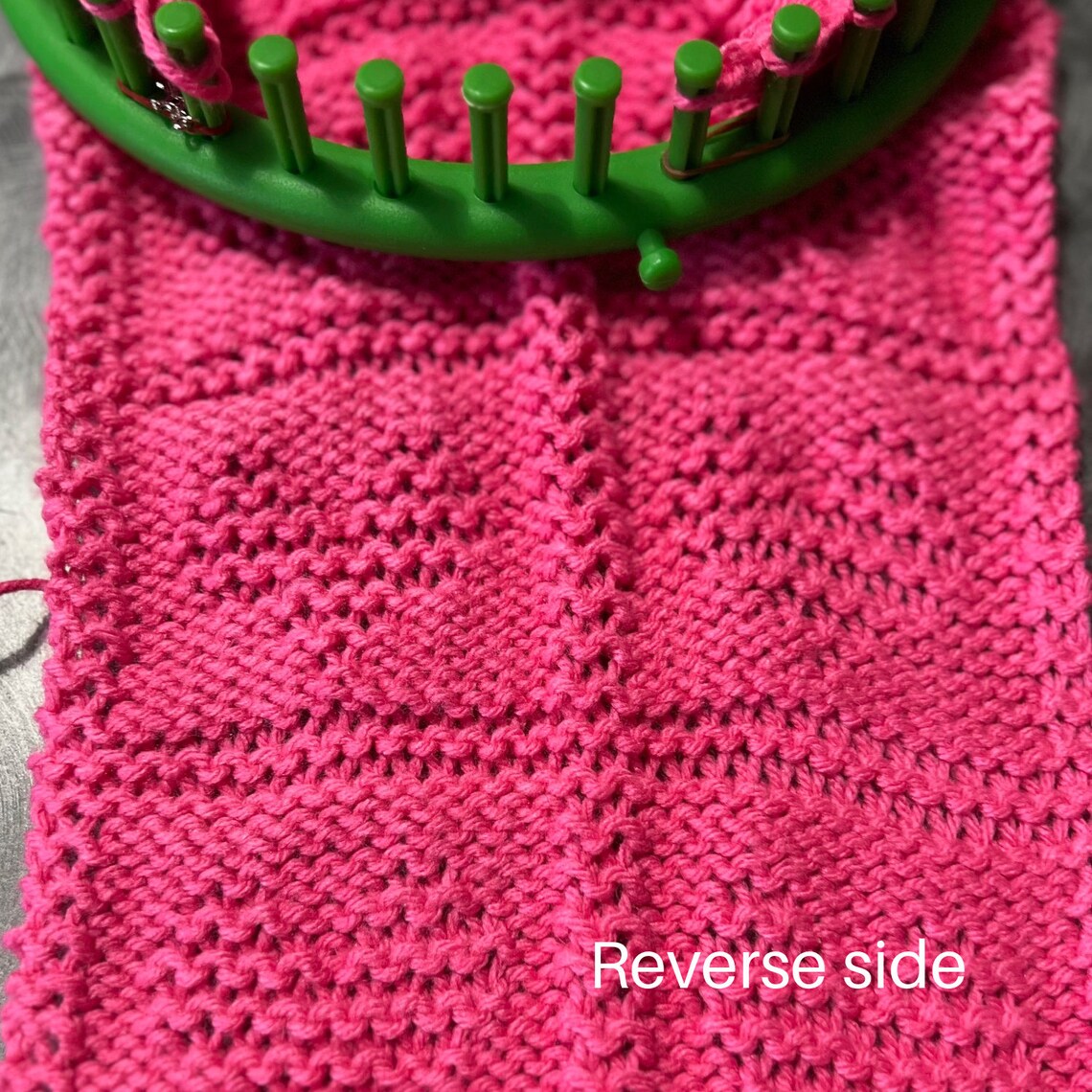Loom Knitting STITCH PATTERN (with Video Tutorial): Garter Heart Square ...