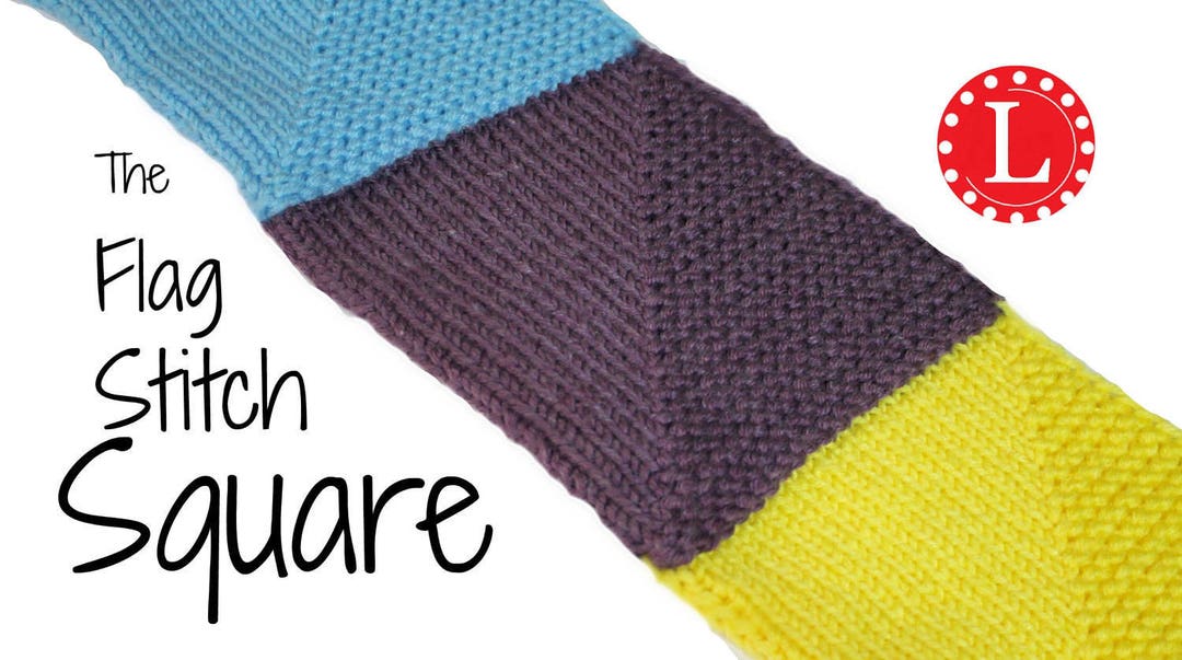 Loom Knitting PATTERN Flag Stitch Square With Video Tutorial by ...