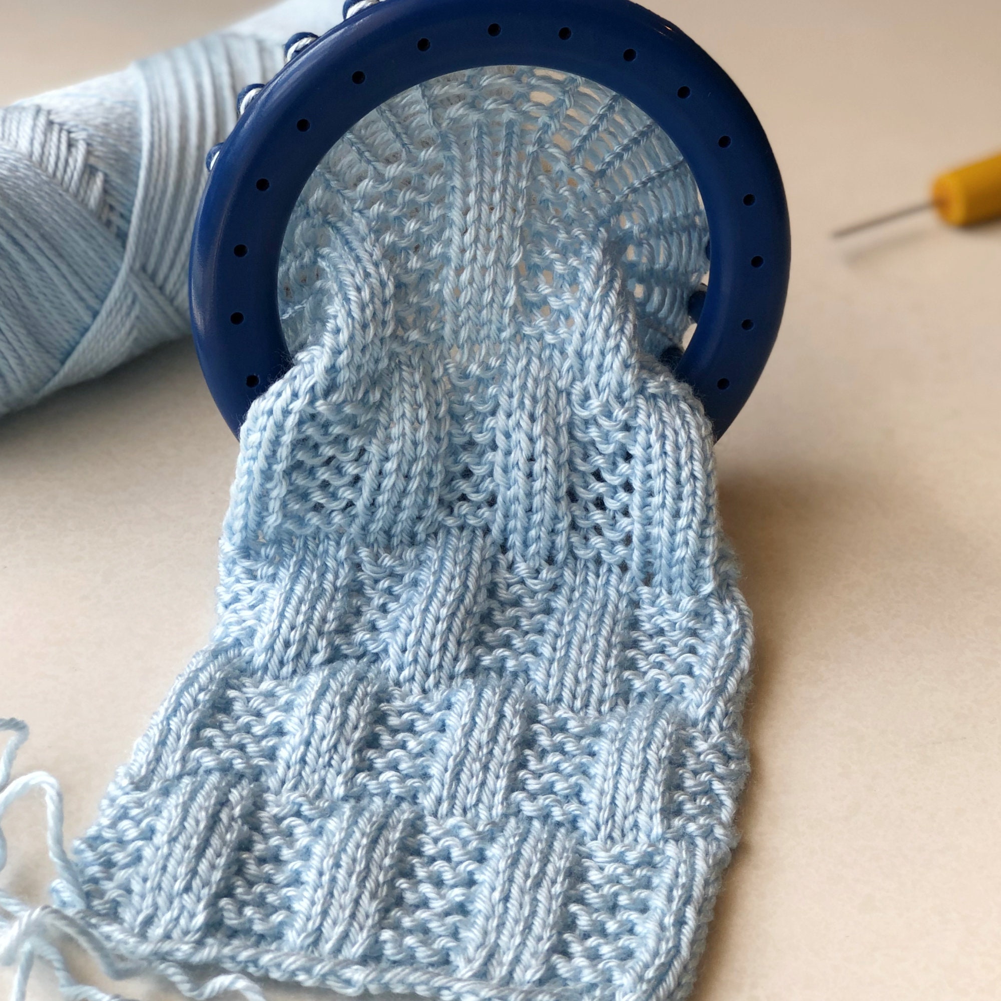 Loom Knitting Stitch PATTERN (with Video Tutorial) Garter Stitch ...
