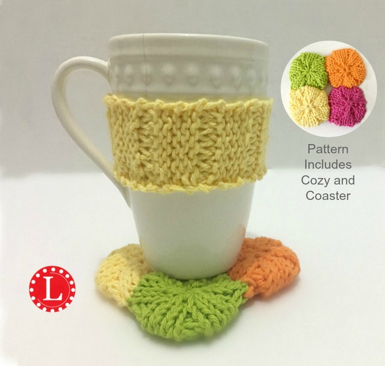Loom Knitting Cup Cozy and Coaster Pattern EASY - Includes Video ...