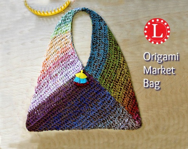 Loom Knitting PATTERN Origami Bag Purse Tote Includes Video - Etsy