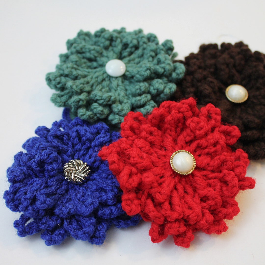 Loom Knitting PATTERNS for Flowers With Step by Step Video Tutorial ...