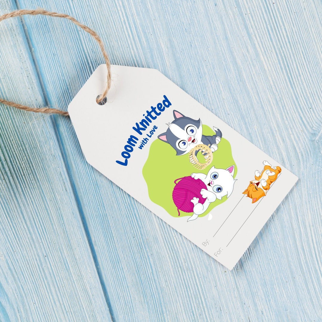 Printable Loom Knitted With Love Labels for Gifts or Favors | Oblong 3 ...