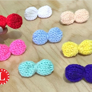Loom Knitting PATTERNS Mini Bows / Miniature Bows - Includes Video ...