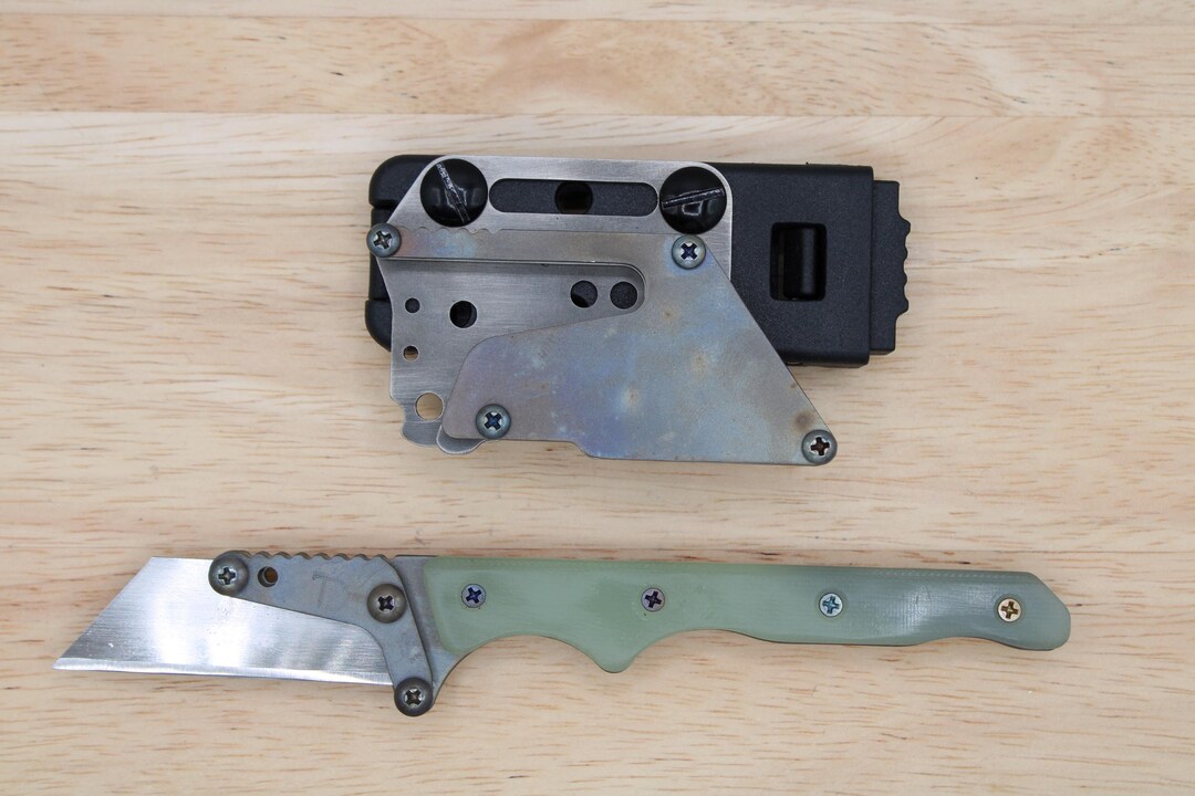TD Tools G10 Slim Fixed Utility Knife Jade Bead Blasted Flamed - Etsy