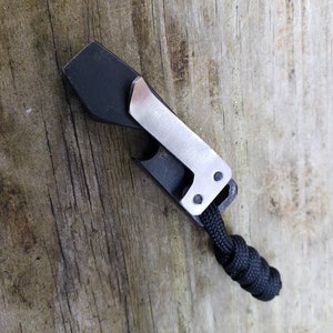 Mini Pry Bar Bottle Opener Keychain Multitool Stainless Steel Black ...