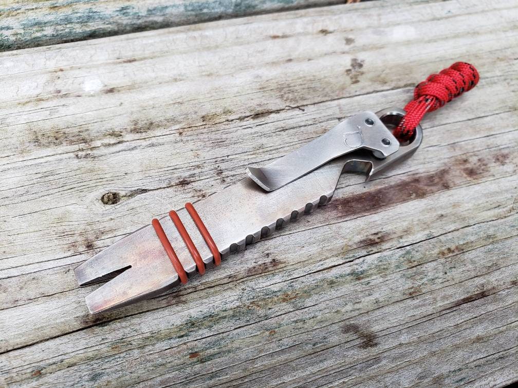 Knurls Fork Gun Metal Pry Bar Bottle Opener Multitool | Etsy