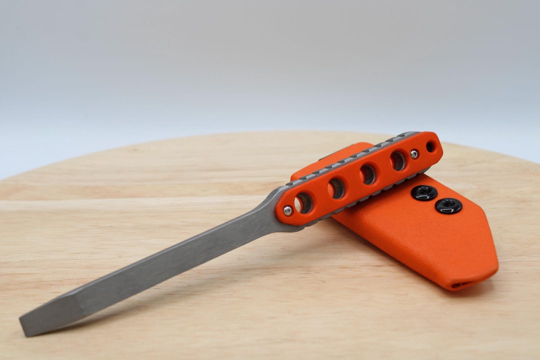 Tactical G10 Titanium Flathead Prybar Screwdriver Breacher With IWB ...