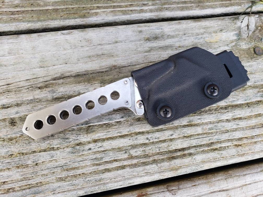 Custom Stainless Steel Utility Knife: Fixed Blade Razor With Kydex ...