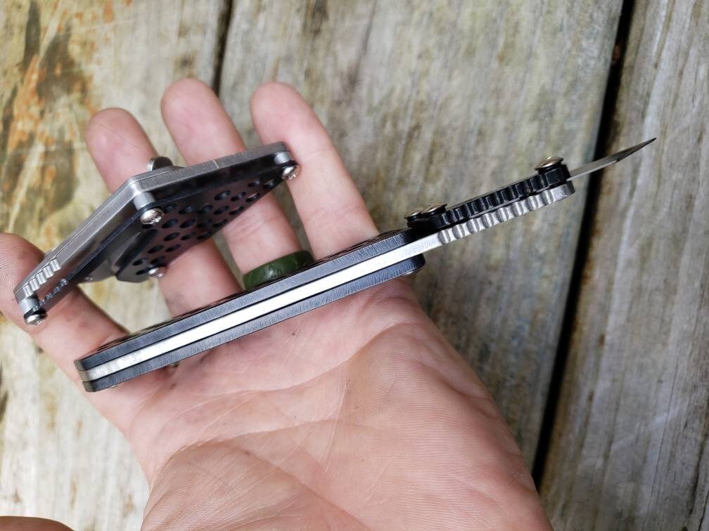 Utility Knife Fixed Blade Razor Unique Custom Black Oxide | Etsy