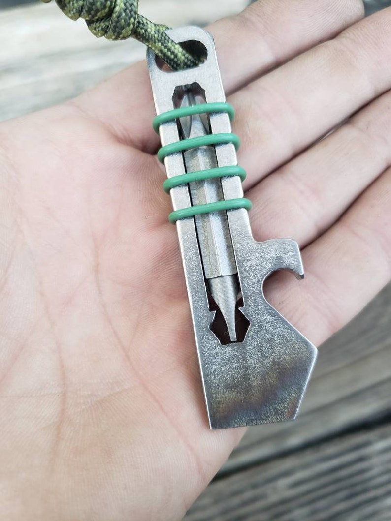 Mini Pry Bar Bottle Opener Keychain Stainless Steel EDC | Etsy