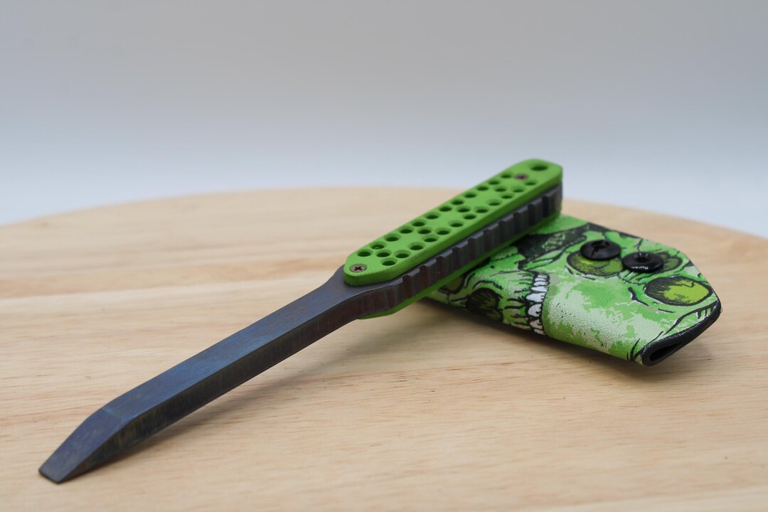 Tactical G10 Titanium Flathead Prybar Screwdriver Breacher With IWB ...