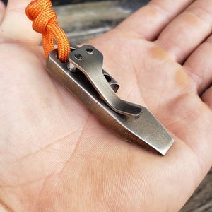 Mini Pry Bar Bottle Opener Keychain Pocket Clip Stainless Steel EDC ...