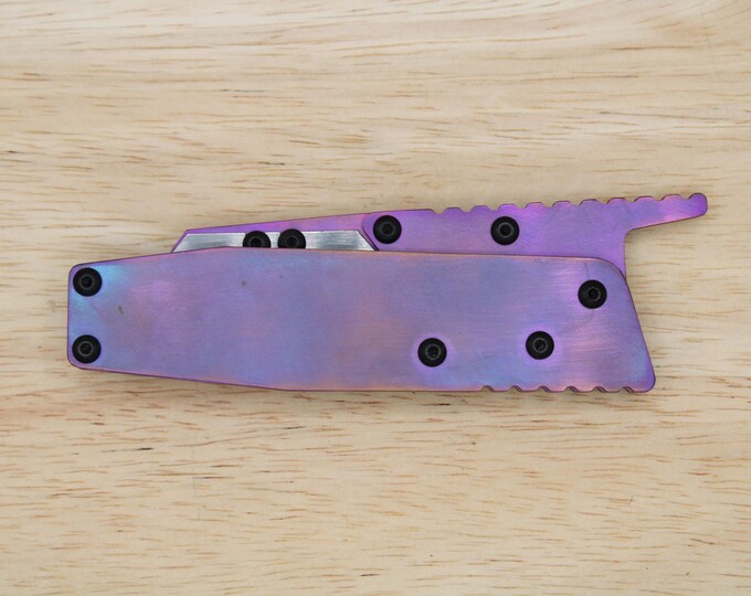 TD Tools Utility Knife Old Skool Friction Folder - Titanium Blurple - Etsy