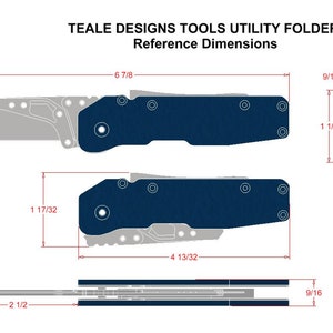 Teale Designs Tools Titanium Utility Folder Ultem Polished Diamonds - Etsy