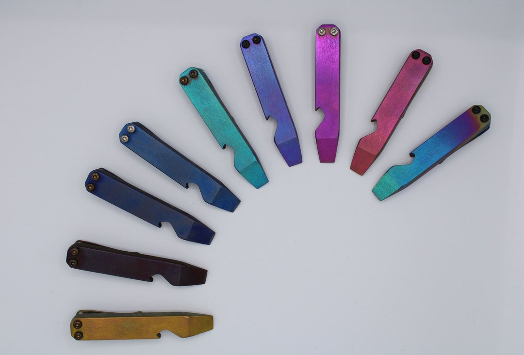 Teale Designs Tools Stocky Titanium Pocket Pry Bar Anodized Finishes - Etsy