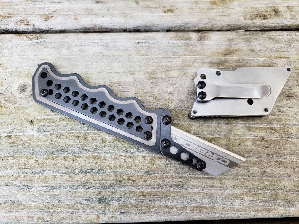 Utility Knife Fixed Blade Razor Unique Custom Black Oxide | Etsy