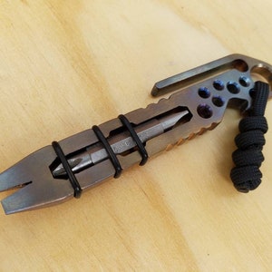 Mini Pry Bar Bottle Opener Keychain Multitool Stainless Steel EDC ...