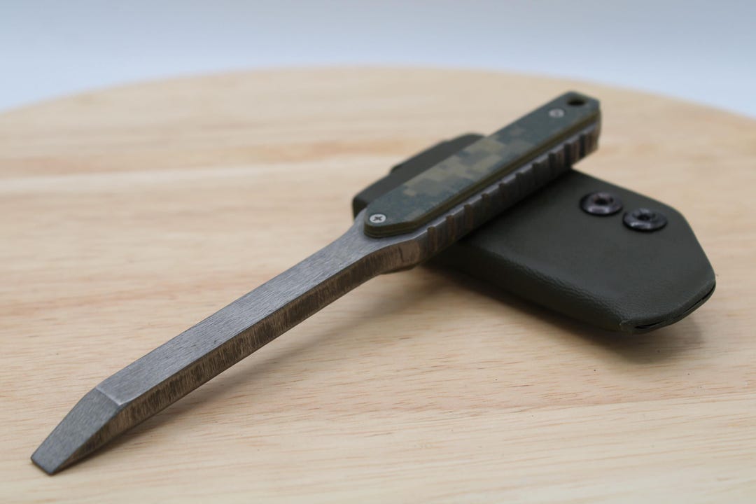 Tactical G10 Titanium Flathead Prybar Screwdriver Breacher With IWB ...