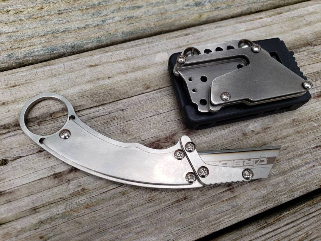 Utility Knife Karambit Fixed Blade Razor Unique Custom Stainless Steel ...