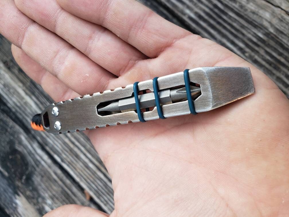 Pry Bar Multitool Stainless Steel EDC Pocket Clip Tool | Etsy