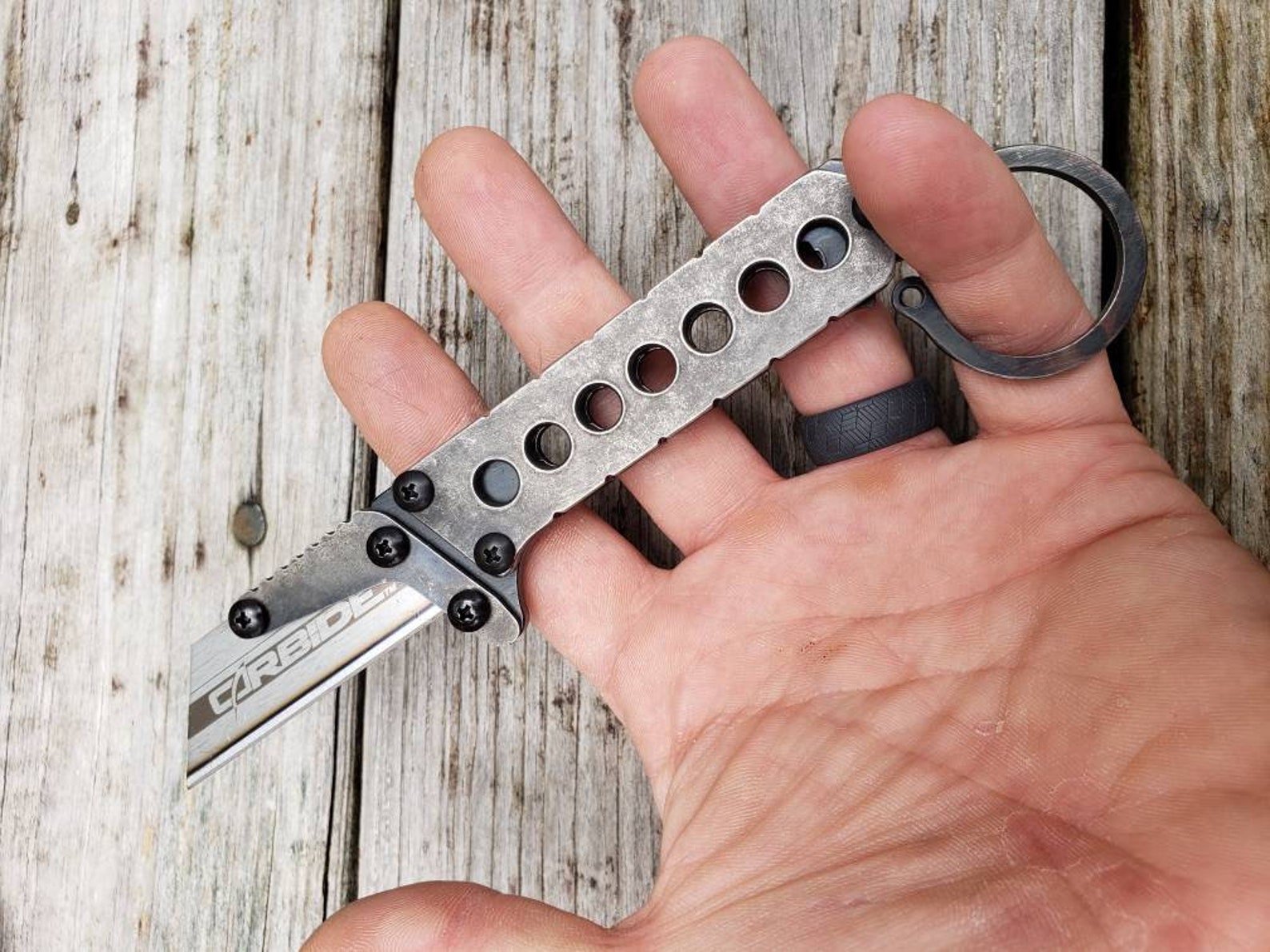 Utility Knife Karambit Black Oxide Fixed Blade Razor Unique | Etsy