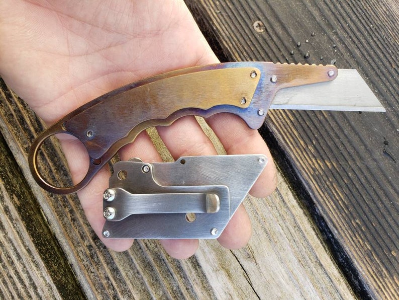 Karambit Utility Knife Fixed Blade Razor Unique Custom - Etsy