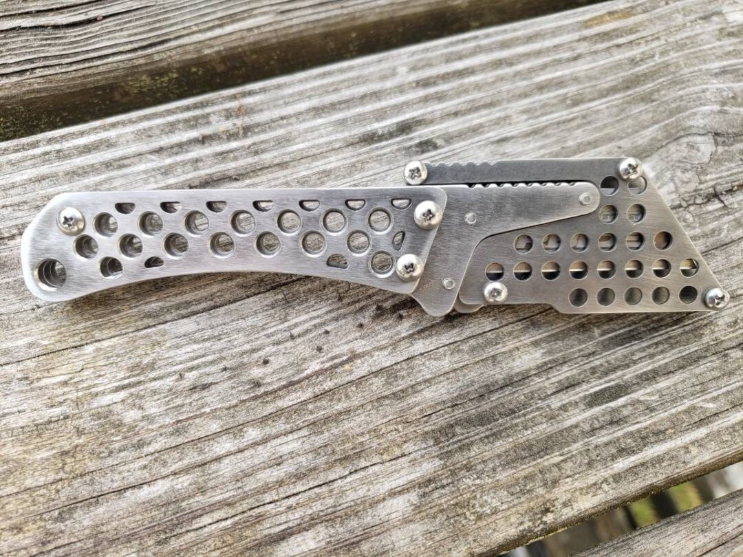 Utility Knife Fixed Blade Razor Unique Custom Stainless Steel Handle ...