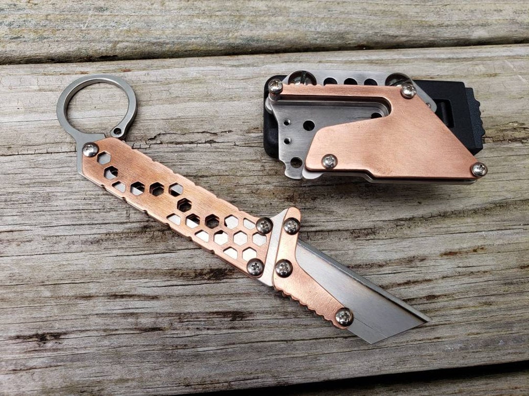 Hexed Karambit Copper Scales - Utility Knife Fixed Blade Razor Unique ...