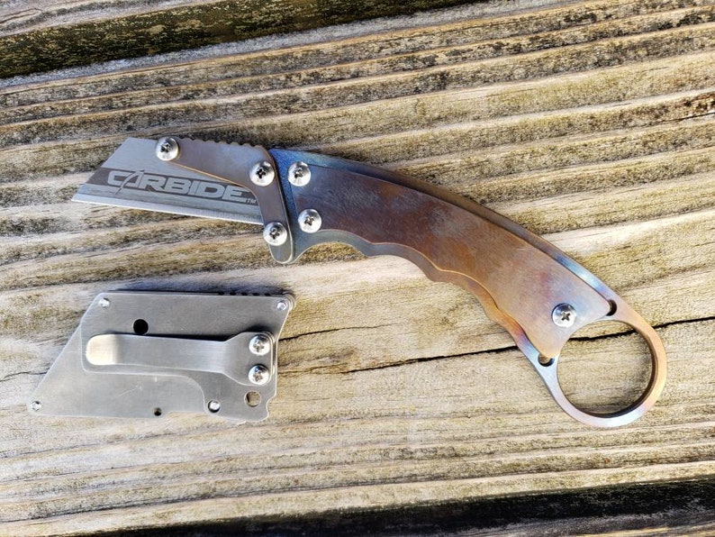 Karambit Utility Knife Fixed Blade Razor Unique Custom - Etsy