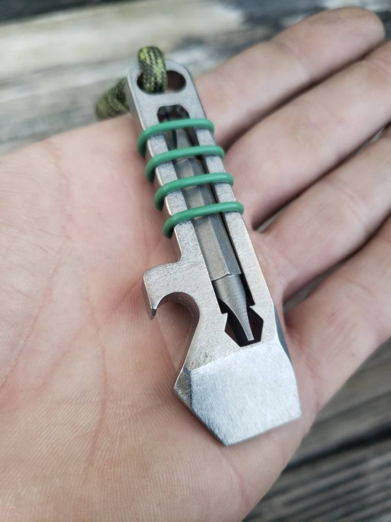 Mini Pry Bar Bottle Opener Keychain Stainless Steel EDC | Etsy