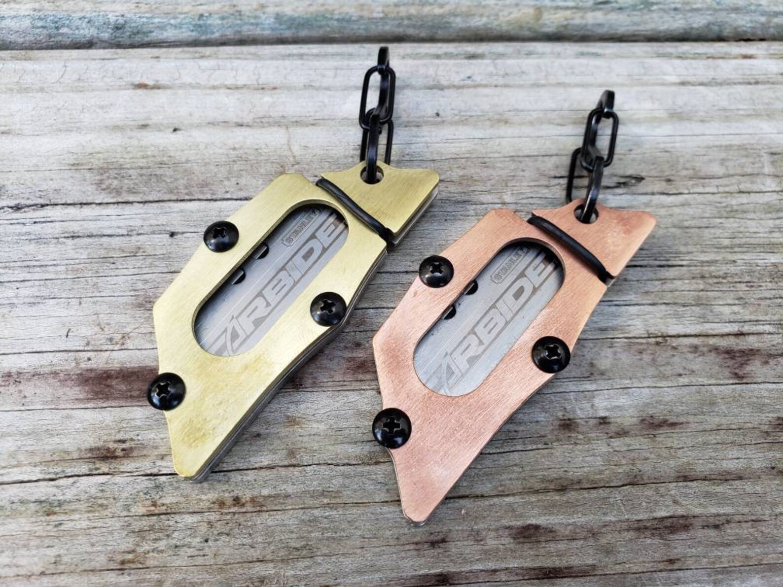 Utility Spare Razor Blade Holder Storage Pocket Keychain EDC - Etsy UK