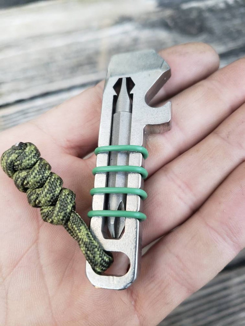 Mini Pry Bar Bottle Opener Keychain Stainless Steel EDC | Etsy