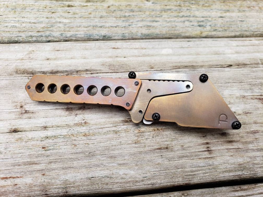 Utility Knife Fixed Blade Razor Unique Custom Stainless Steel Handle ...