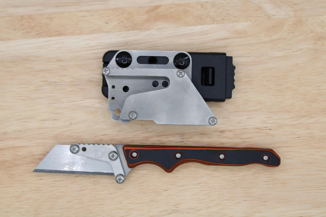 TD Tools Slim Fixed Utility Knife Orange Black G10 Bead Blasted - Etsy