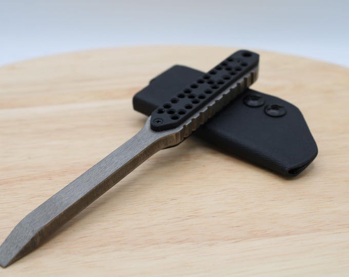 Tactical G10 Titanium Flathead Prybar Screwdriver Breacher With IWB ...