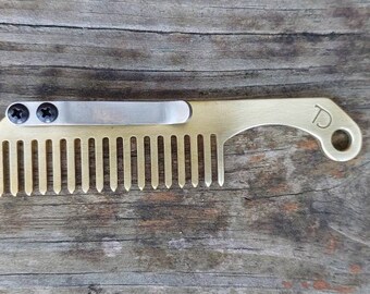 Brass Beard Comb - Etsy