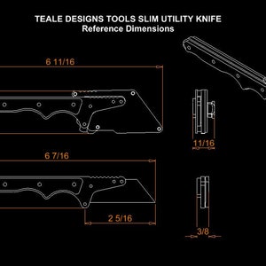 TD Tools Slim Fixed Utility Knife Brass Flamed - Etsy