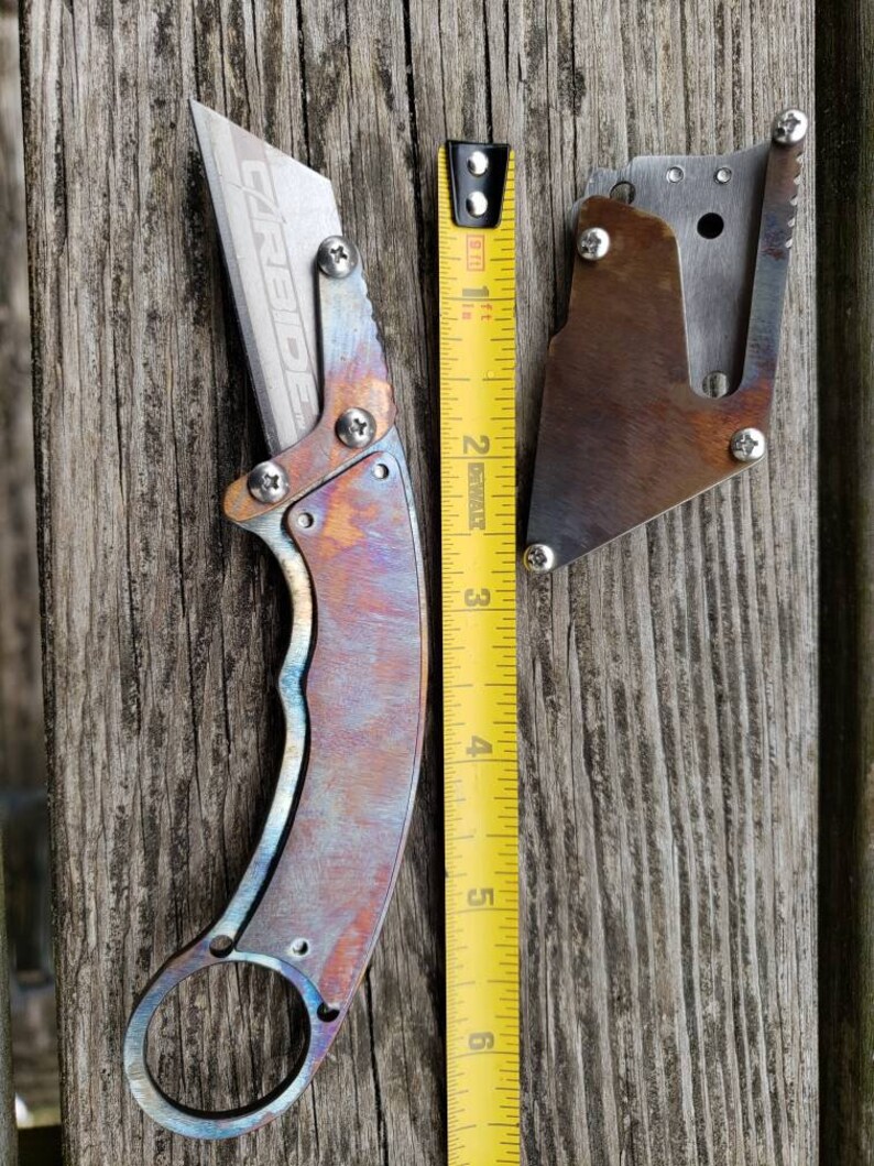 Karambit Utility Knife Fixed Blade Razor Unique Custom - Etsy