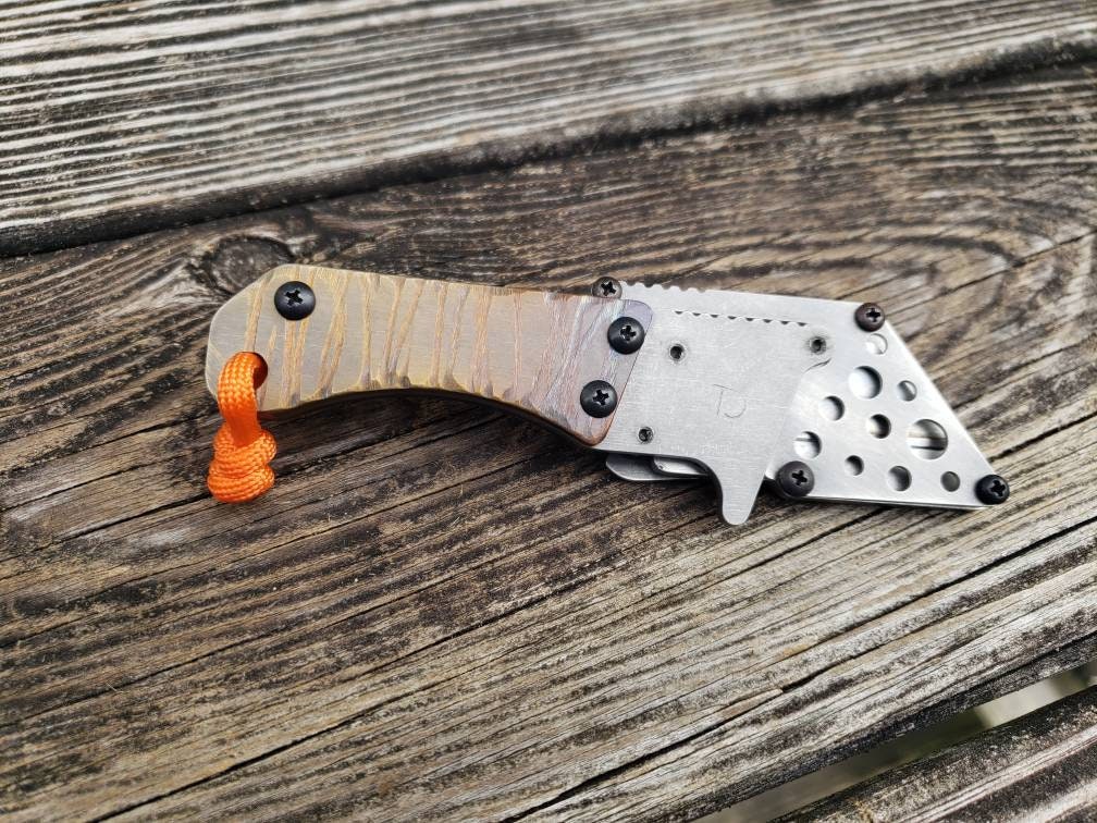 Small Curve Striped Utility Knife Fixed Blade Razor Unique - Etsy