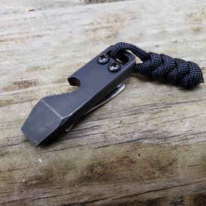 Mini Pry Bar Bottle Opener Keychain Multitool Stainless Steel Black ...