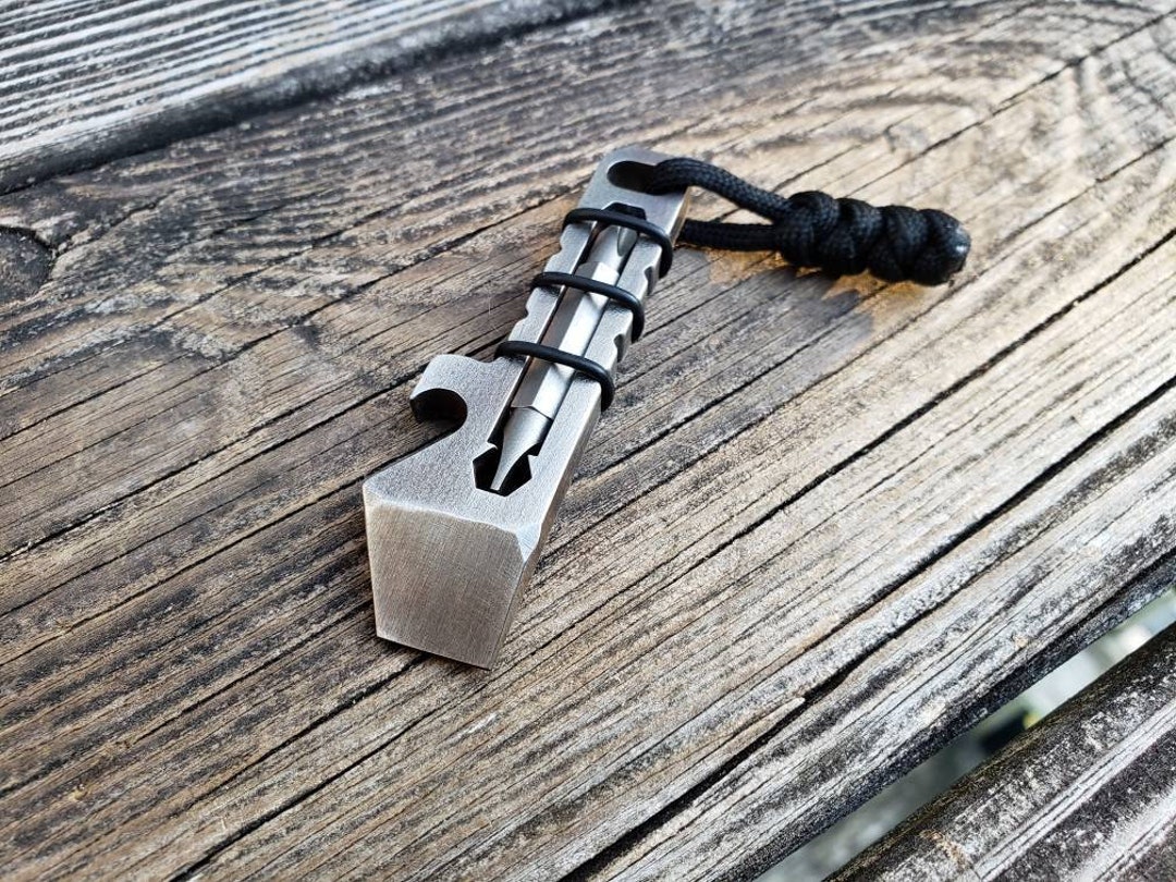 Mini Pry Bar Bottle Opener Keychain Stainless Steel EDC Tool Every Day ...
