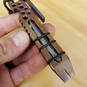 Mini Pry Bar Bottle Opener Keychain Multitool Stainless Steel EDC ...