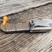 Small Curve Striped Utility Knife Fixed Blade Razor Unique Custom ...