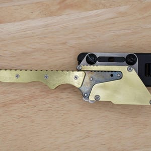 TD Tools Slim Fixed Utility Knife Brass Flamed - Etsy